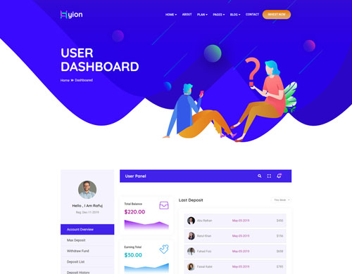 Hyion - HYIP Investment HTML Template