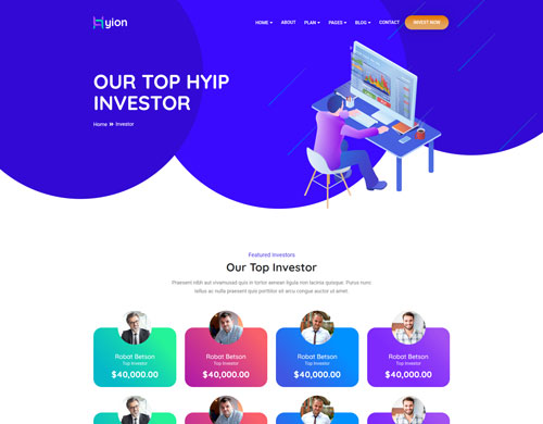 Hyion - HYIP Investment HTML Template