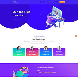Hyion - HYIP Investment HTML Template